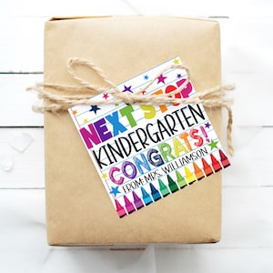 Preschool Graduation Gift Tag, Editable Next Stop Kindergarten ...