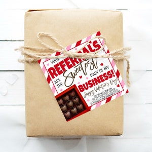 Valentine's Referral Gift Tags, Your Referrals Are the Sweetest ...