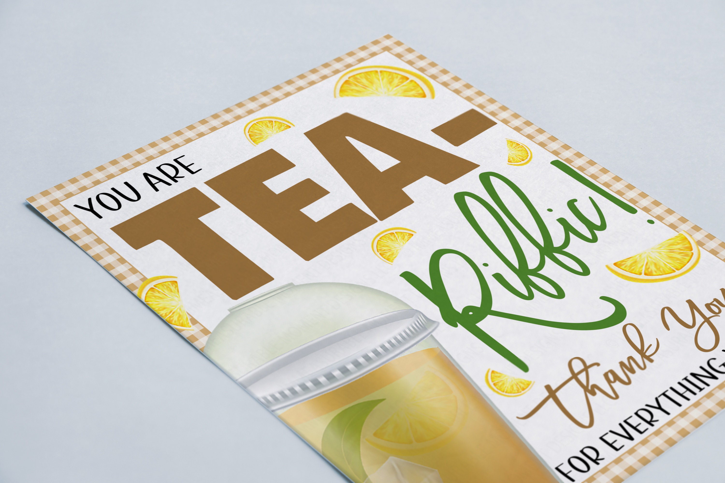 Iced Tea Appreciation Sign, Tea-riffic Printable Decor, School PTO PTA ...