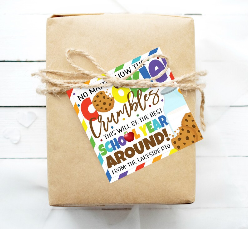 Back to School Cookie Gift Tags, No Matter How the Cookie Crumbles ...