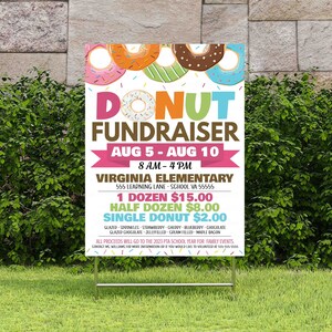 Donut Fundraiser Flyer, Bake Sale Fundraising Invitation, School Church ...