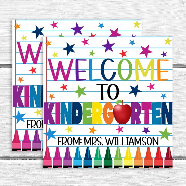 Welcome to Kindergarten Stickers - Etsy