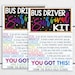 Bus Driver Survival Kit Gift Tag, Welcome Back to School Gift for Bus ...