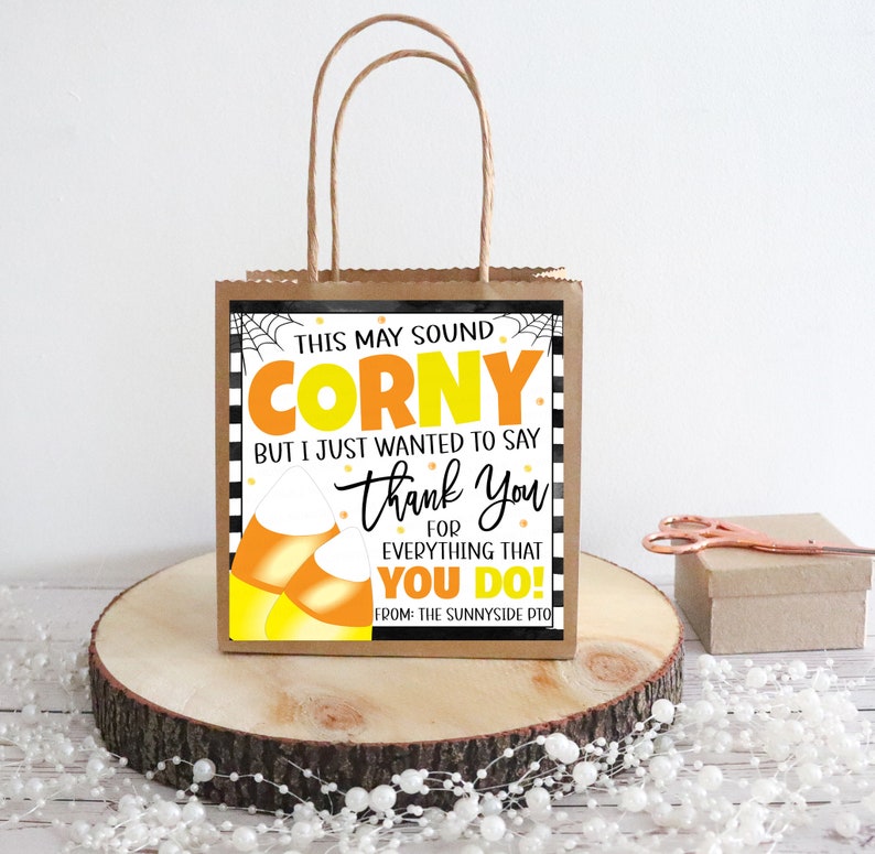 Halloween Candy Corn Appreciation Gift Tags May Sound Corny - Etsy