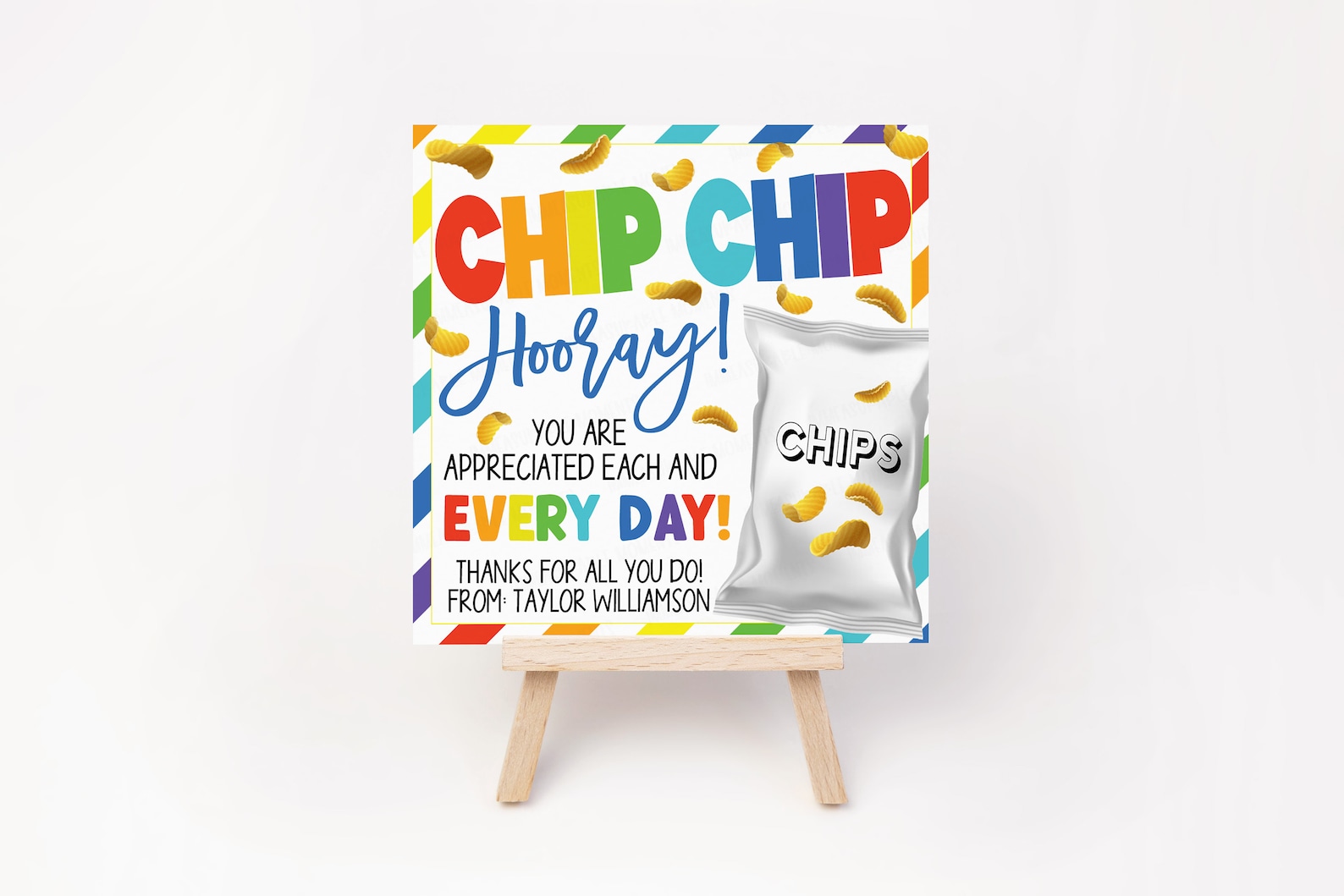 Chips Gift Tags Chip Chip Hooray Potato Chip Appreciation - Etsy