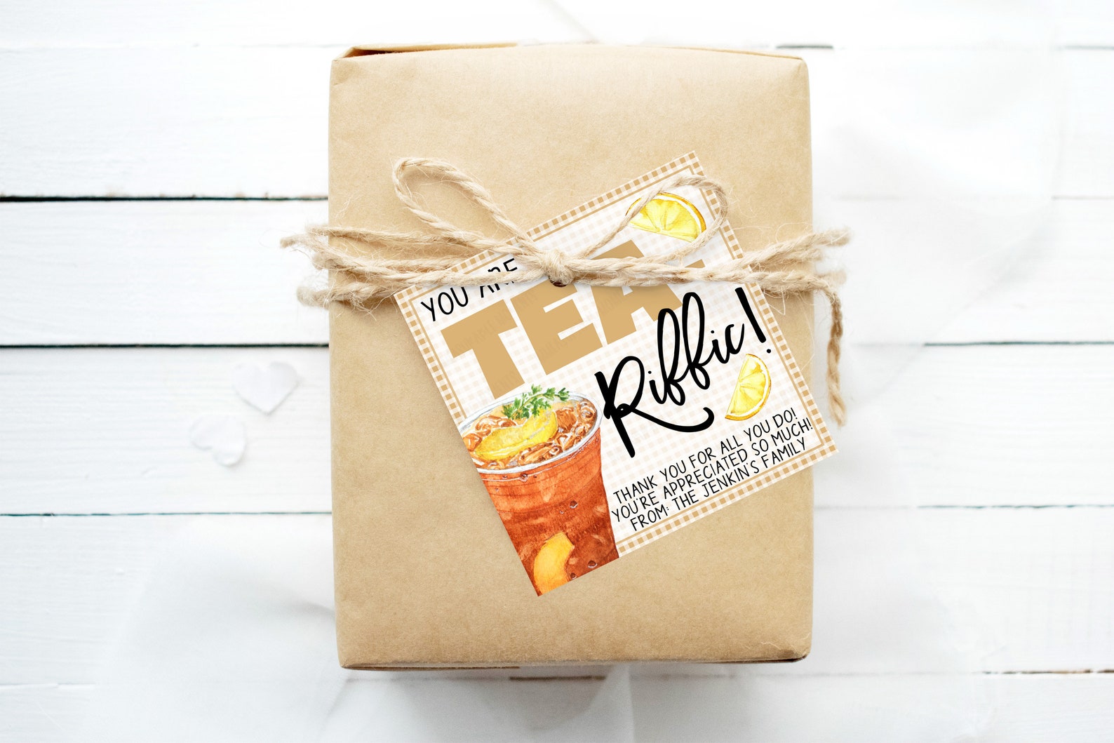 Iced Tea Gift Tag Editable You Are Tea-riffic Iced Tea - Etsy