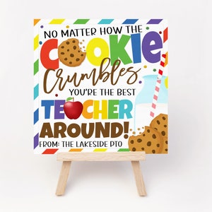 Teacher Appreciation Gift Tags, No Matter How the Cookie Crumbles ...