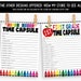 Time Capsule Printable, Kids Student Memory Sheet, School Questionnaire ...