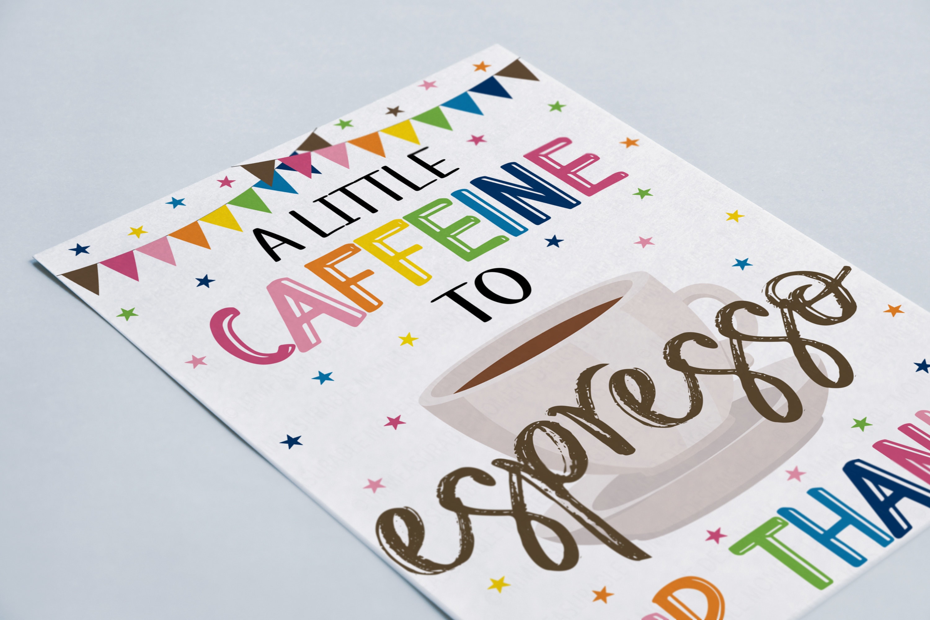 Caffeine Sign A Little Caffeine to Espresso Our Thanks Sign - Etsy