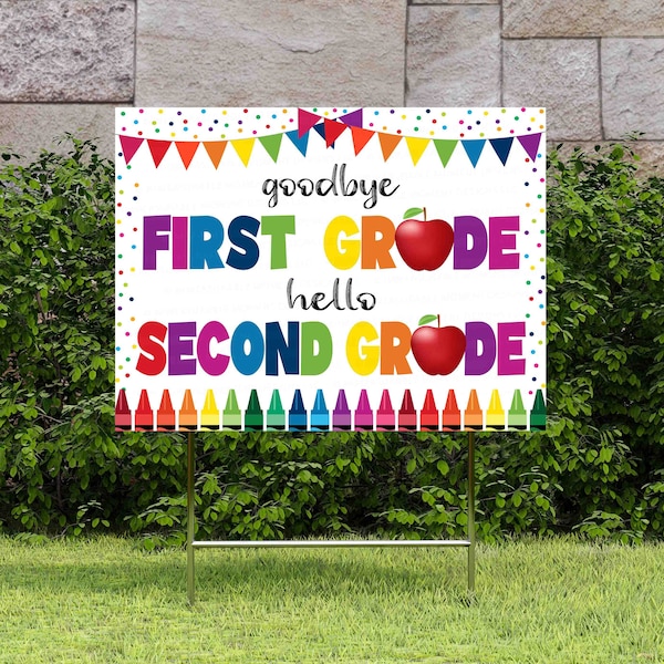 Goodbye First Grade Hello Second Grade - Etsy