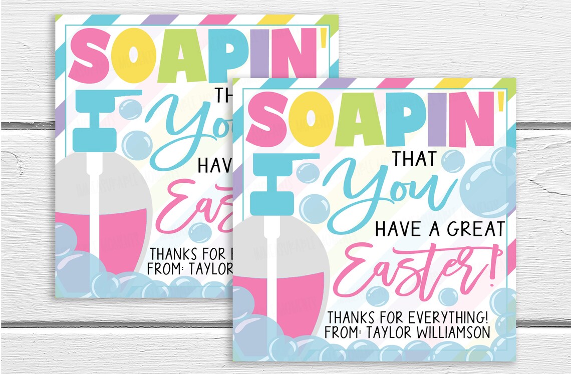 Appreciation Soap Gift Tag Soapin' You Have A Great | Etsy