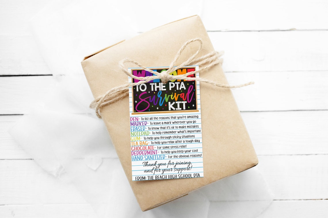 PTA Survival Kit Gift Tag Welcome to PTA Gift for New - Etsy