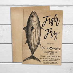 Fish Fry Invitation, Fish Fry Party Invite, Any Occassion Fish Fry ...