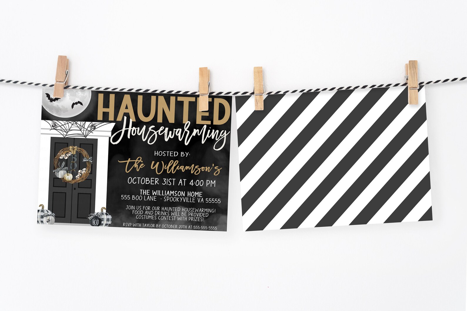 Halloween Housewarming Invitation Haunted House Invite New - Etsy