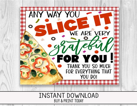 Pizza Appreciation Sign, Employee Teacher Nurse Medical Office Staff ...