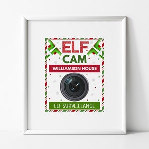 Elf Surveillance Cam Printable, Don't Touch Me Lose Magic Sign ...
