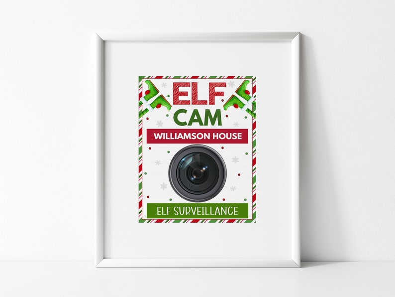 Elf Surveillance Cam Printable, Don't Touch Me Lose Magic Sign ...