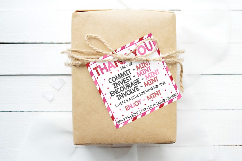 Valentines Mint Tags Thank You Labels Mint Candy Gift Tags - Etsy