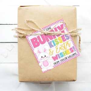 Easter Gift Tag, Just Some Bunny Kisses and Easter Wishes, Easter Bunny ...