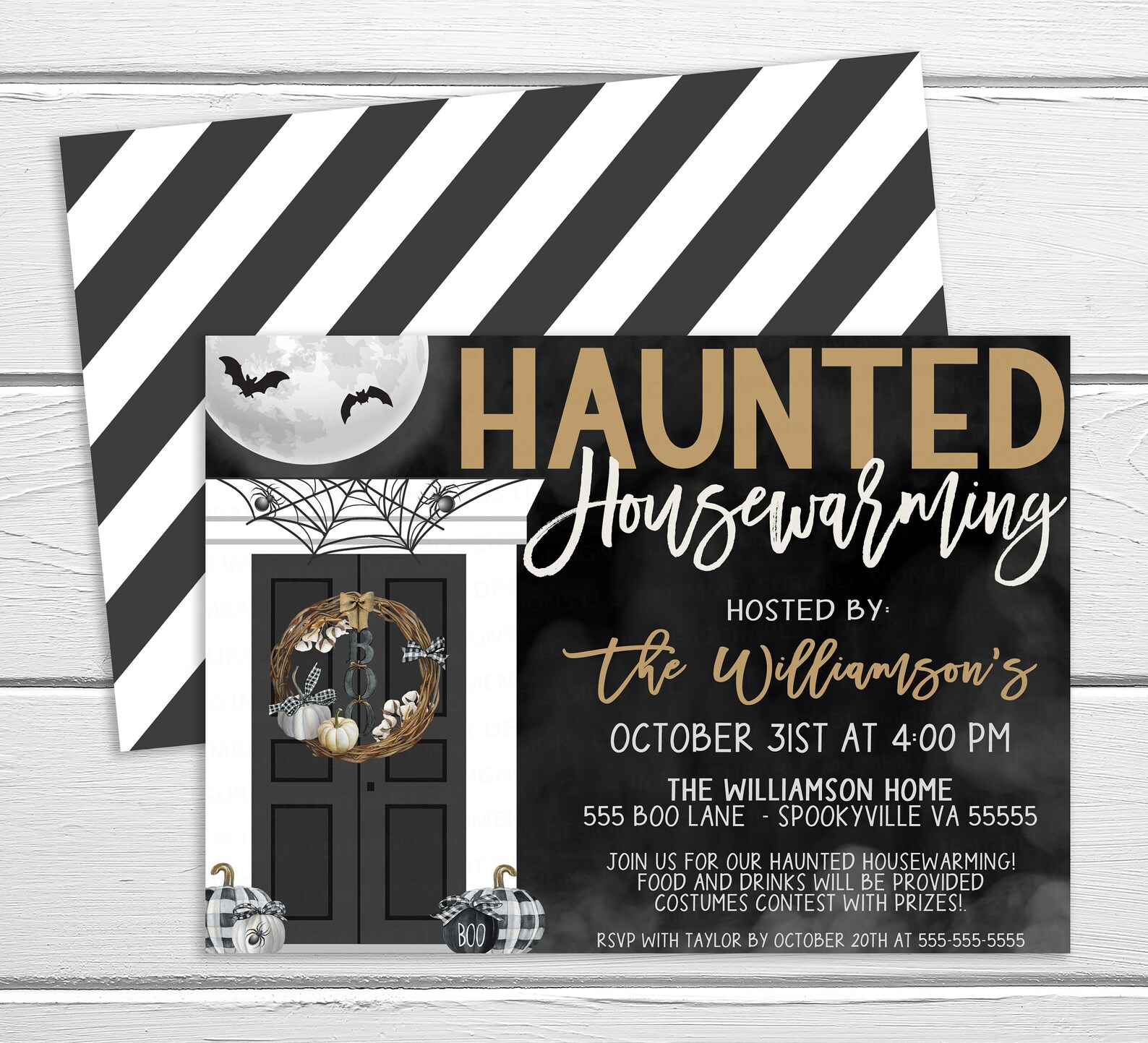 Halloween Housewarming Invitation Haunted House Invite New - Etsy