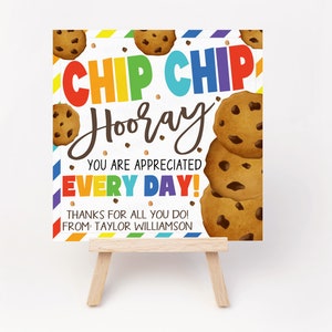 Cookie Thank You Gift Tags, Chip Chip Hooray, Appreciation Week ...