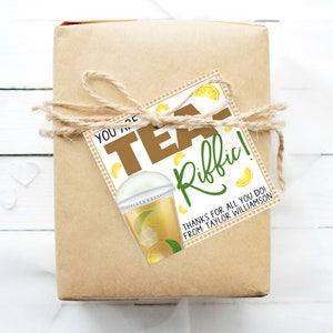Iced Tea Gift Tag, Editable You Are Tea-riffic, Iced Tea Appreciation ...