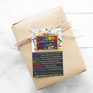 Welcome Back to School Survival Kit Gift Tag Gift for - Etsy