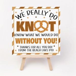 Pretzel Gift Tag, We Do Knot Know What We Would Do Without You, Pretzel ...