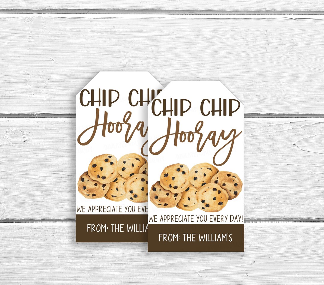 Cookie Appreciation Gift Tags, Editable Thank You Appreciation Cookie ...