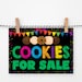 Scout Cookie Booth Sign, Cookies for Sale, Printable Cookie Drop Banner ...