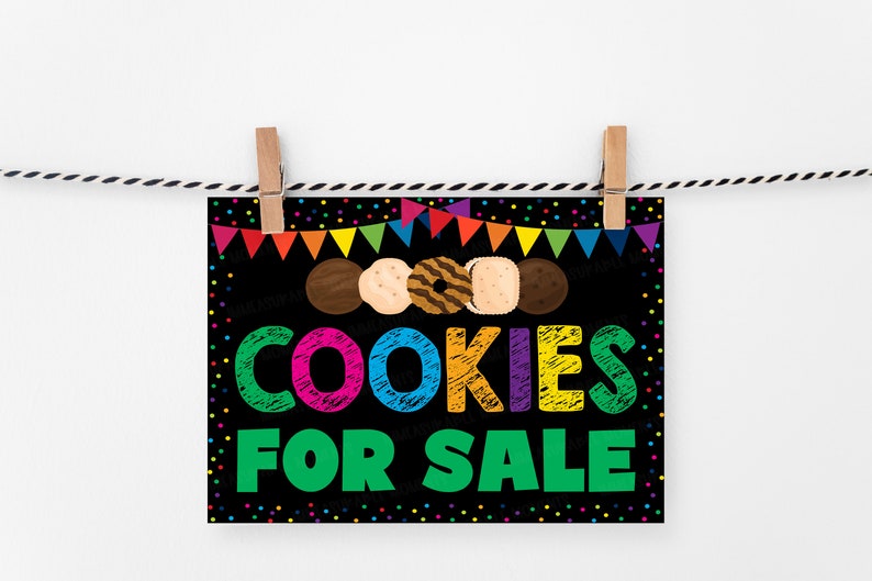 Scout Cookie Booth Sign Cookies for Sale Printable Cookie - Etsy