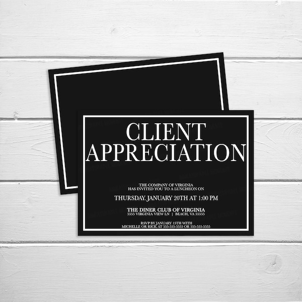 Client Appreciation Event Flyer - Etsy