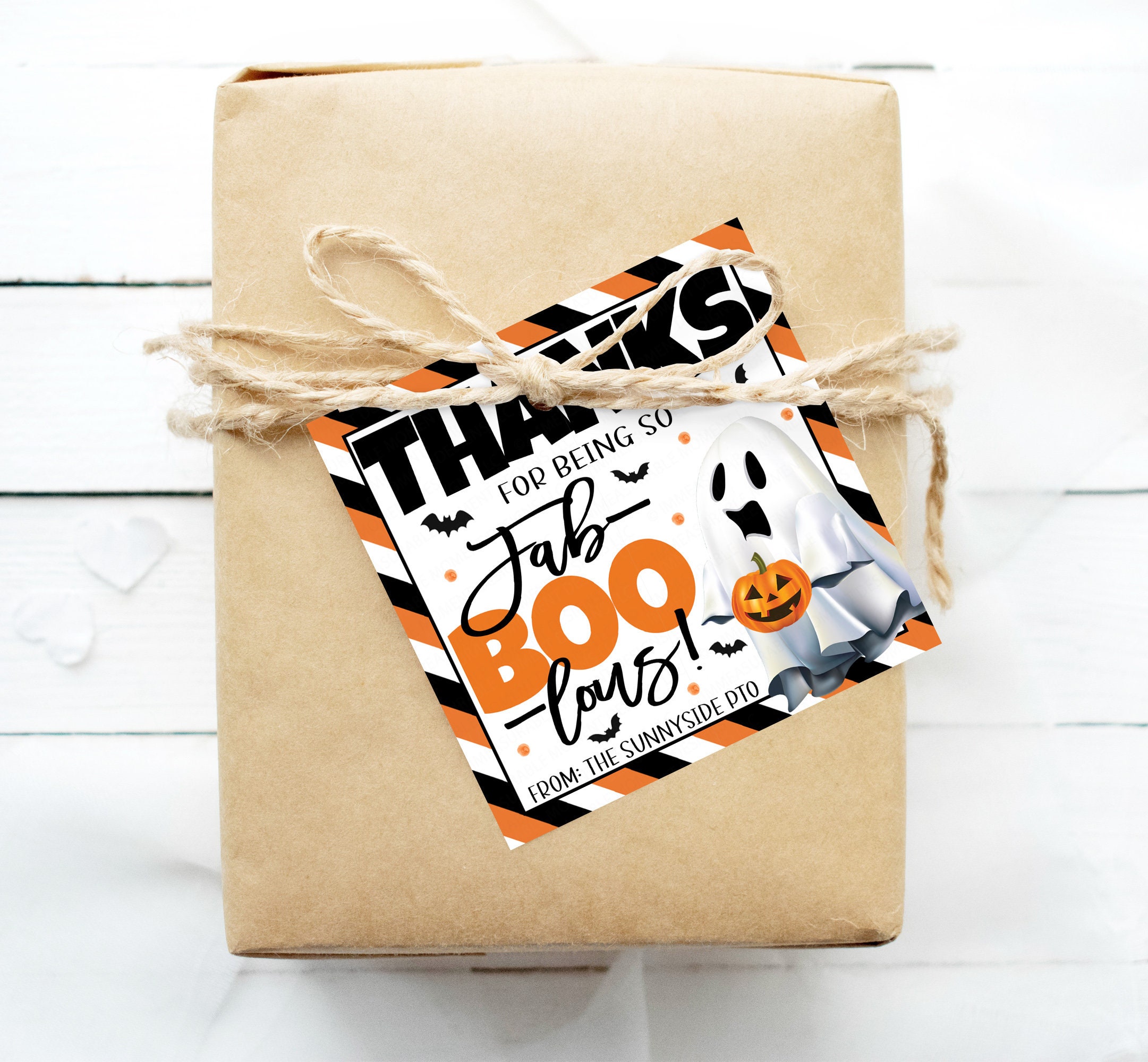 Halloween Appreciation Gift Tags, Thanks for Being Fab-boo-lous Teacher ...