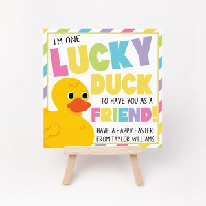 Rubber Duck Gift Tag, Easter Daycare Preschool School Early Start ...