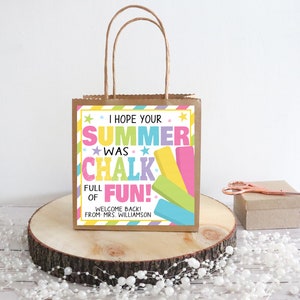 Chalk Gift Tags, Back to School, New School Year, Fun Gift for Kids ...