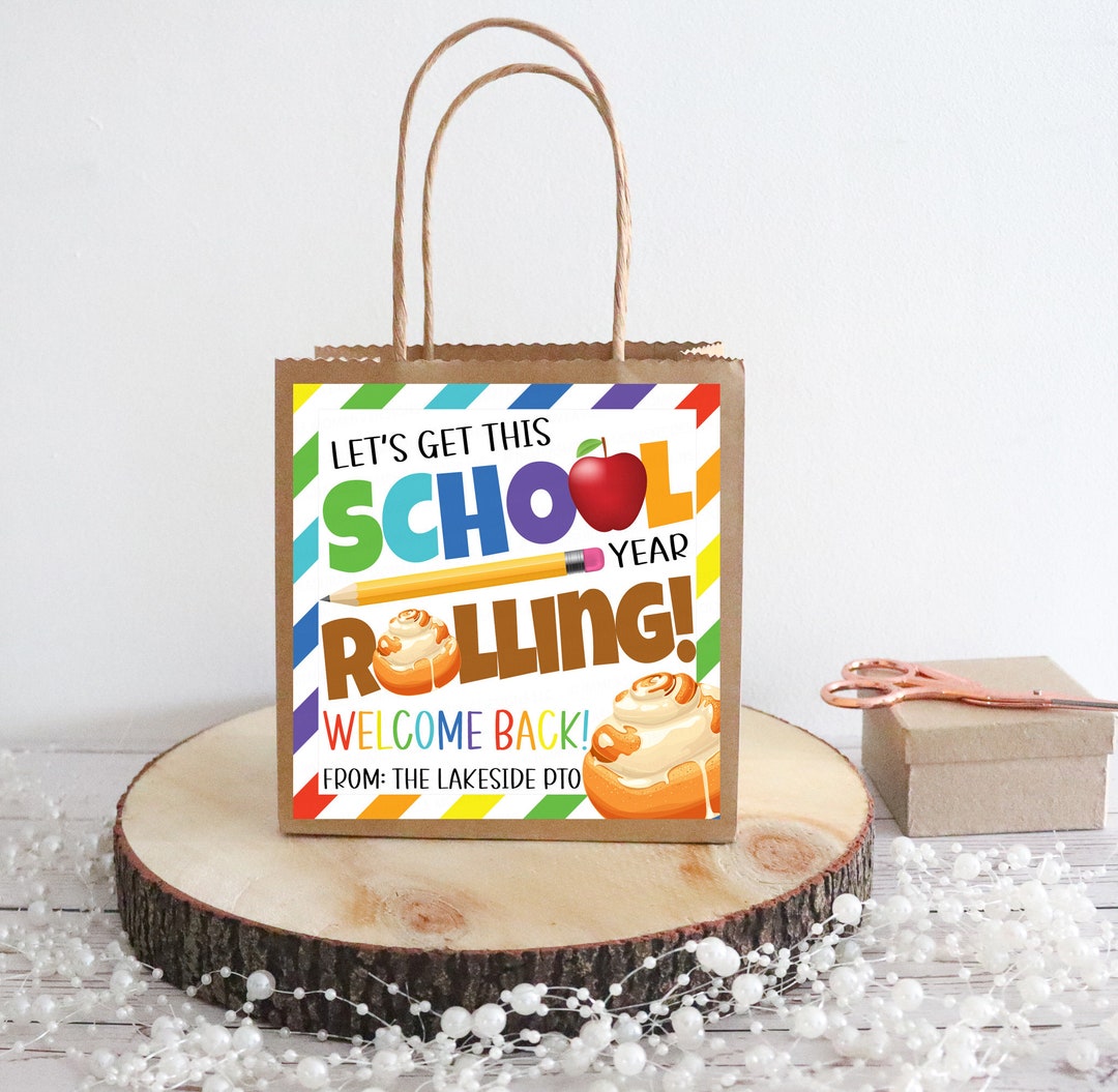 Back to School Cinnamon Roll Gift Tag, Get This School Year Rolling ...