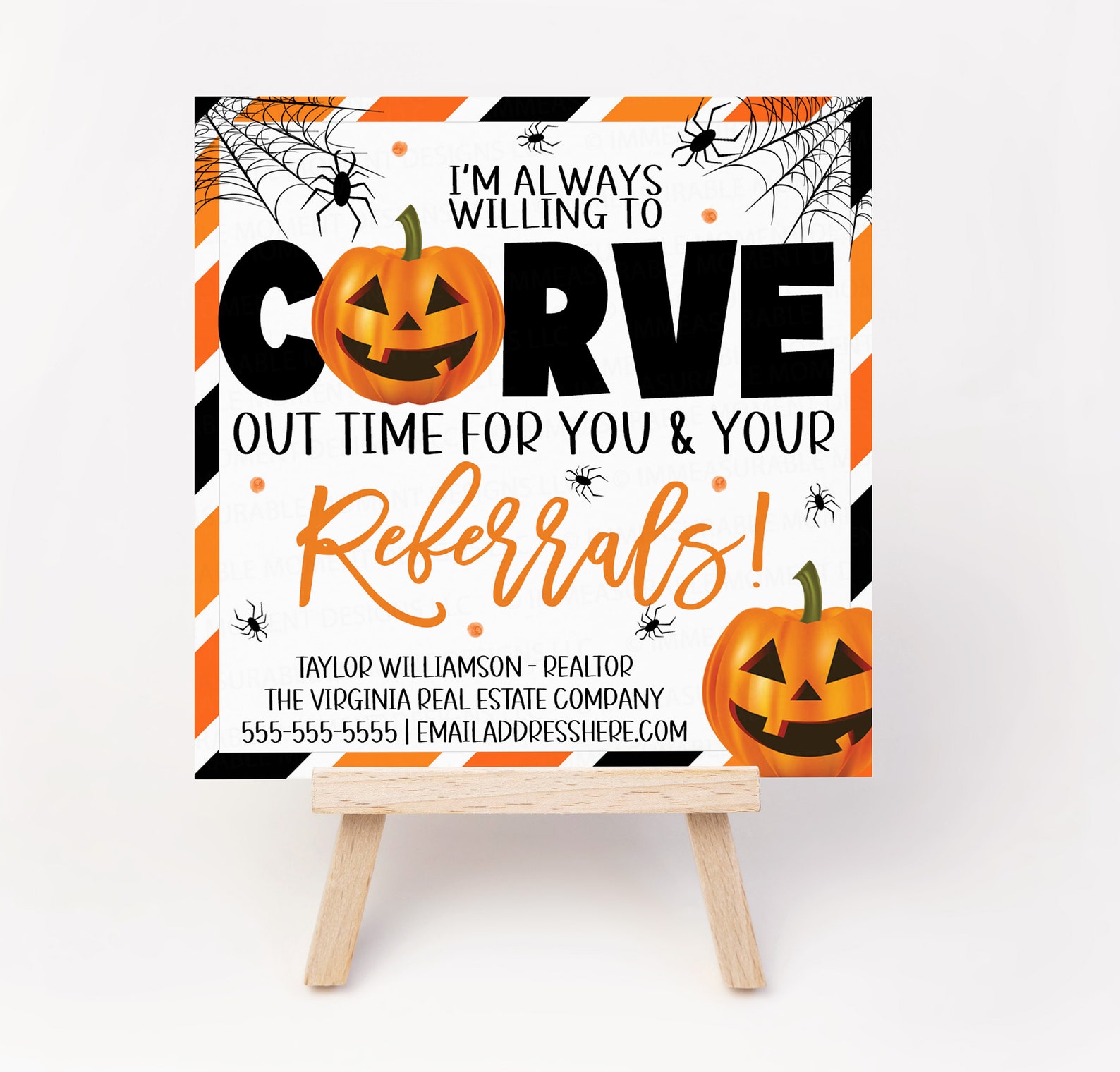 Halloween Referral Gift Tags, Carve Out Time for Your Referrals ...