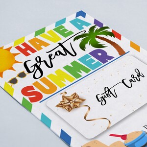Summer Gift Card Holder, Have A Great Summer, Thank You Gift Card ...