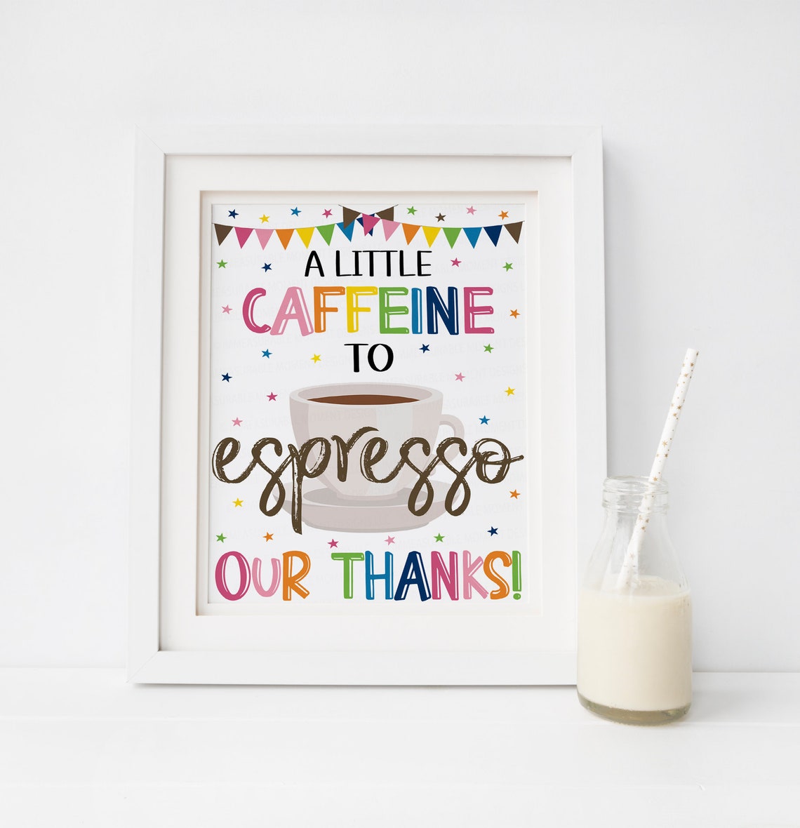 Caffeine Sign A Little Caffeine to Espresso Our Thanks Sign - Etsy