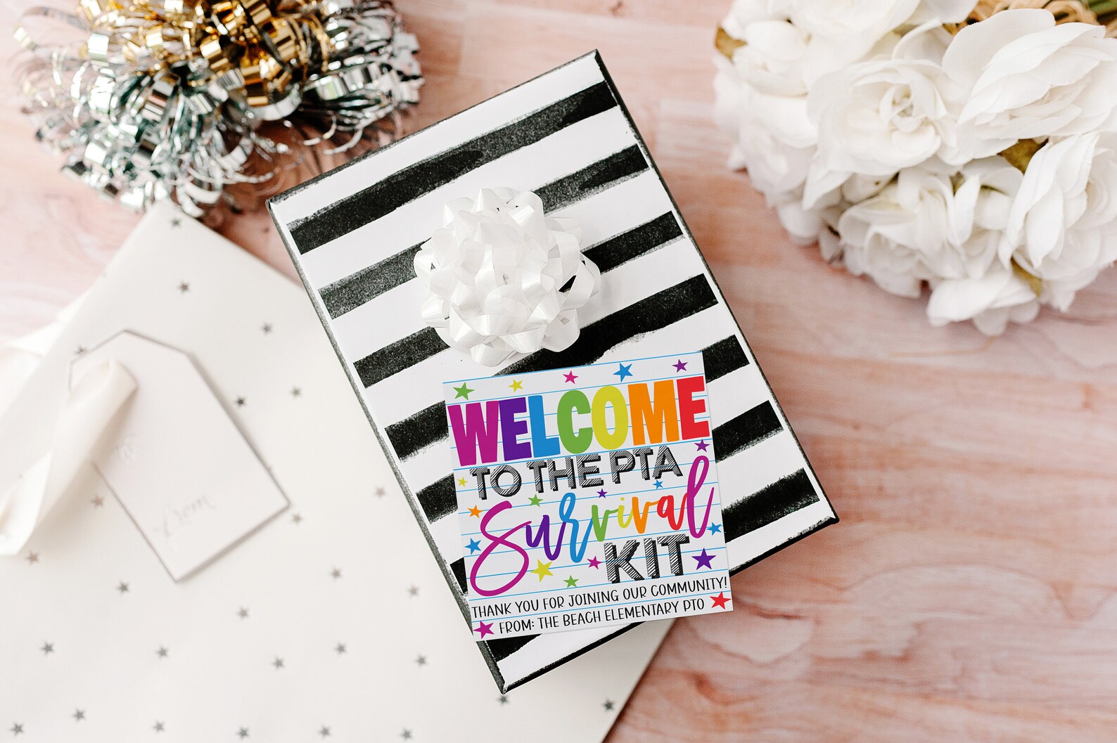 PTA Survival Kit Gift Tag Welcome New Members Elementary - Etsy