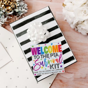 PTA Survival Kit Gift Tag, Welcome New Members, Elementary Middle High ...