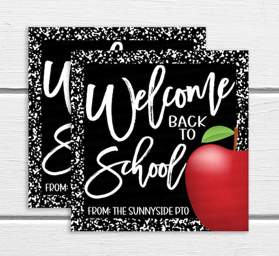 Welcome Back To School Gift Tag, Students Teachers Gift, New School ...