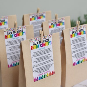 Editable Back to School Ready Confetti Printable, Night Before School ...