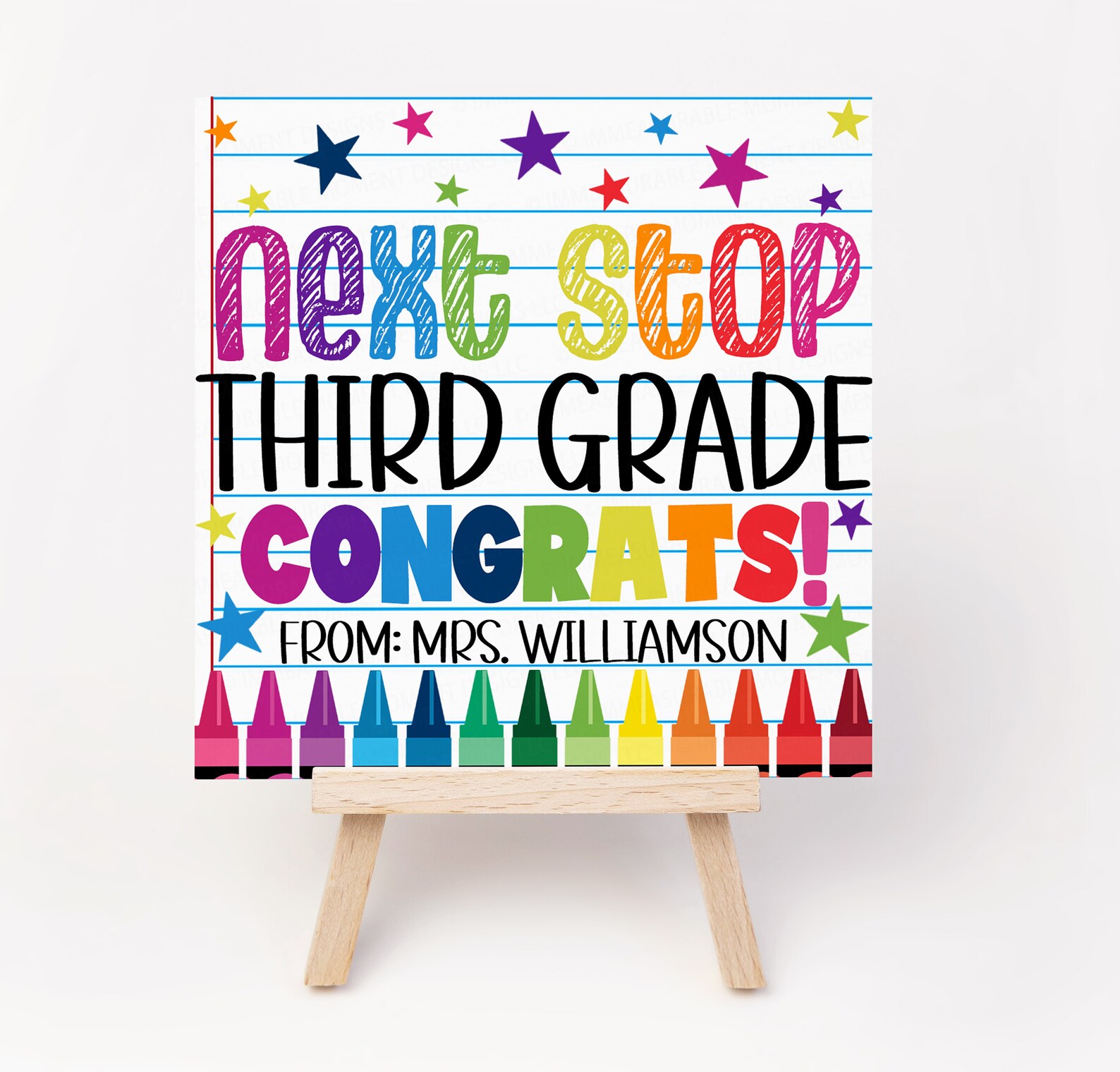 Second Grade Graduation Gift Tag, Next Stop Third Grade, 2nd Grade ...