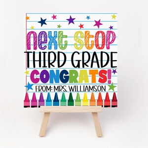 Second Grade Graduation Gift Tag, Next Stop Third Grade, 2nd Grade ...