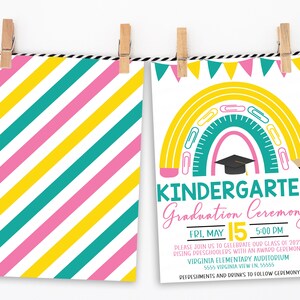 Editable Kindergarten Graduation Celebration Invitation, Prek Party ...