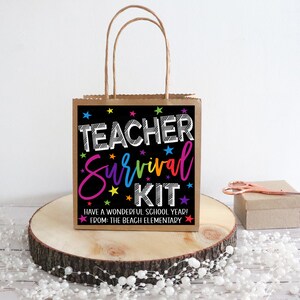 Teacher and Staff Survival Kit Gift Tag, Printable Back to School Gift ...