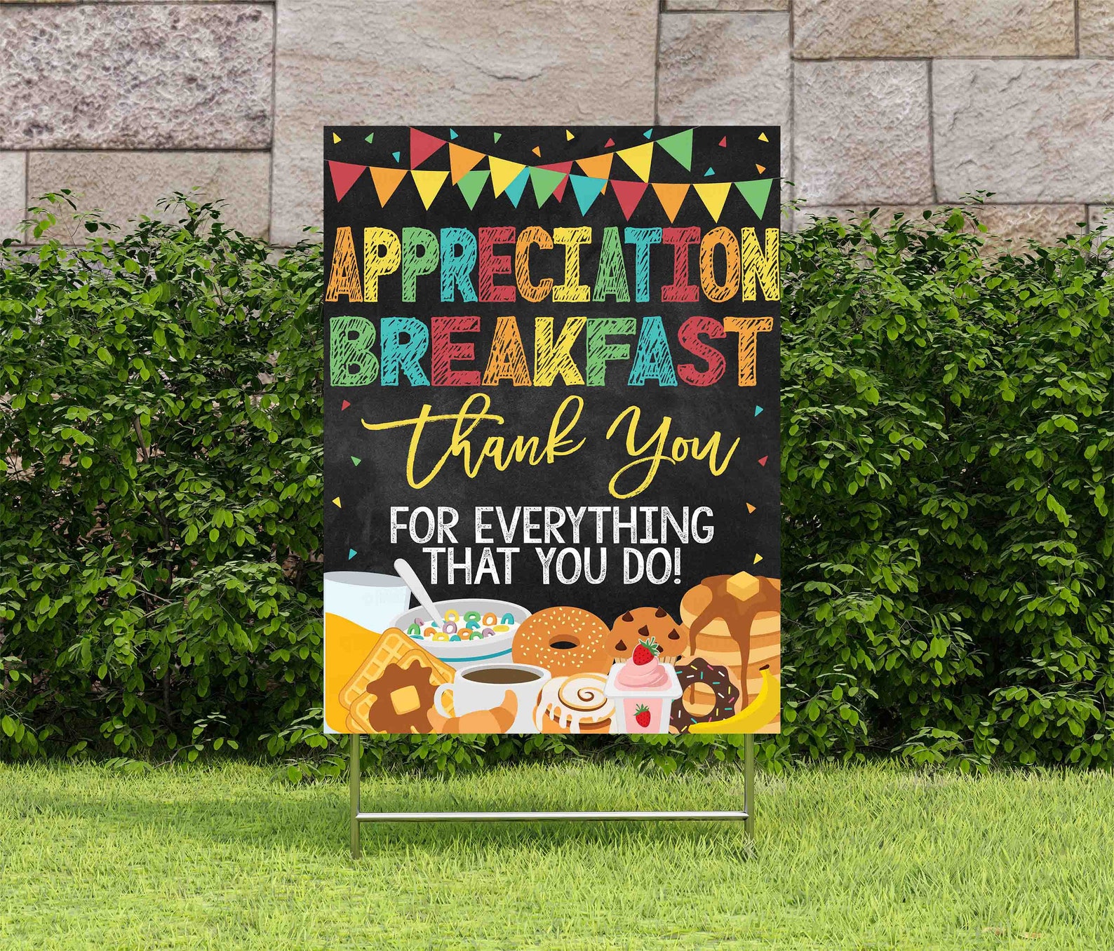 Breakfast Appreciation Sign Thank You for Everything Staff - Etsy