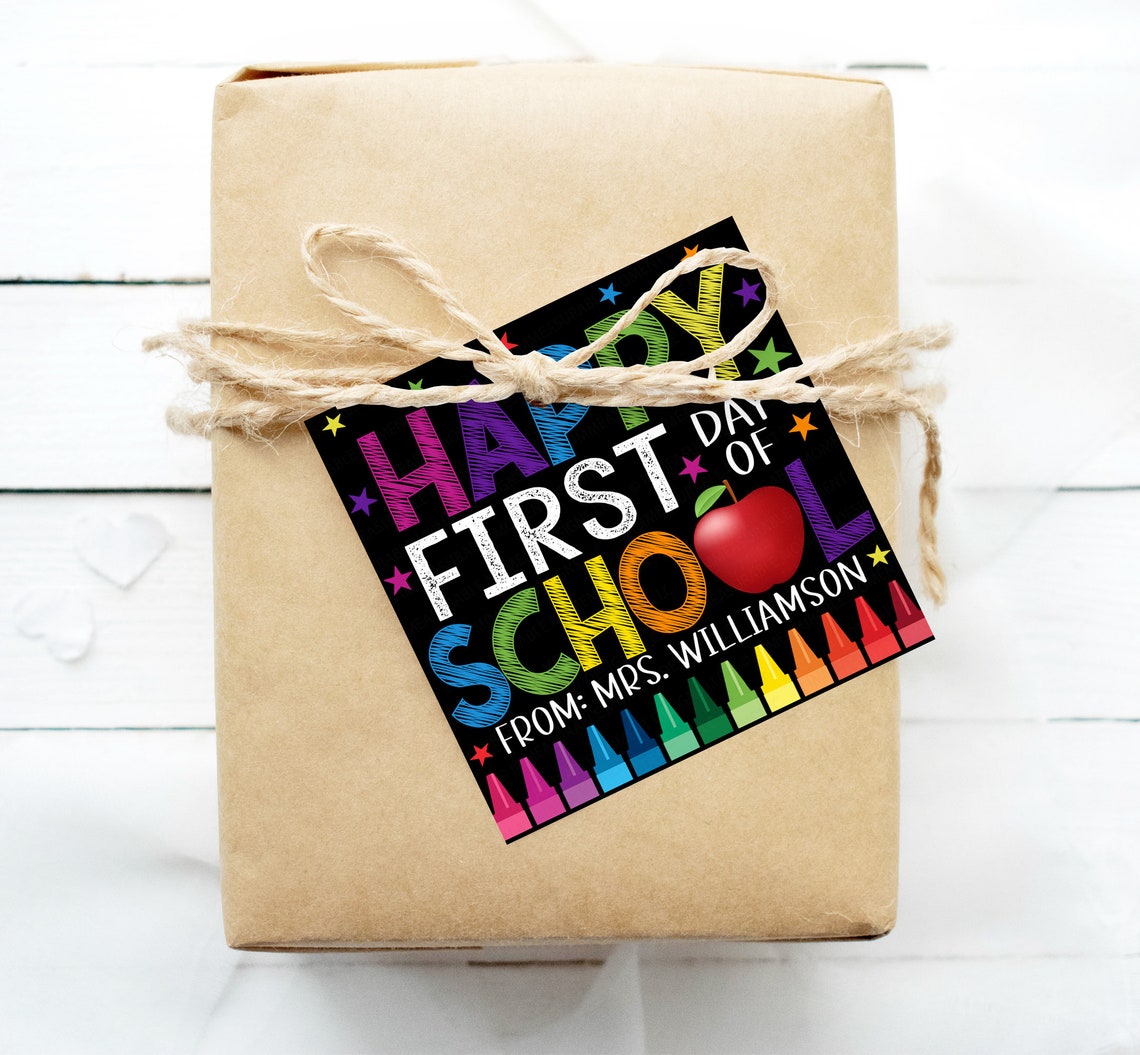 First Day of School Gift Tag Teacher Student New School Year - Etsy