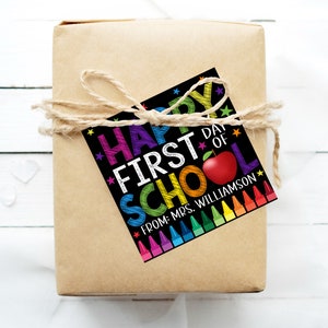 First Day of School Gift Tag, Teacher Student New School Year Gift ...